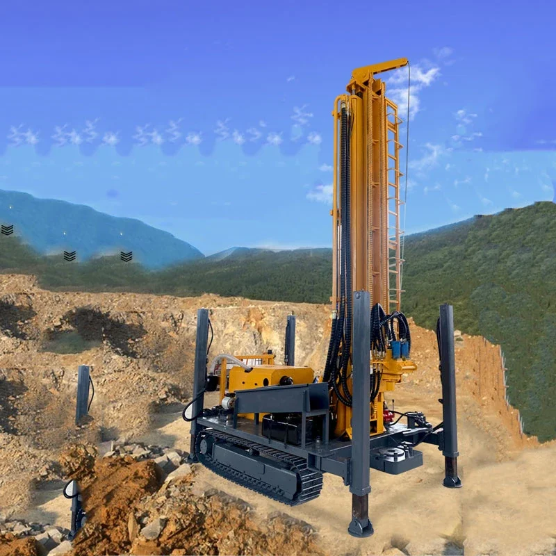 150m depth Has 2 wheels diesel water well drilling rig\/Small well ...