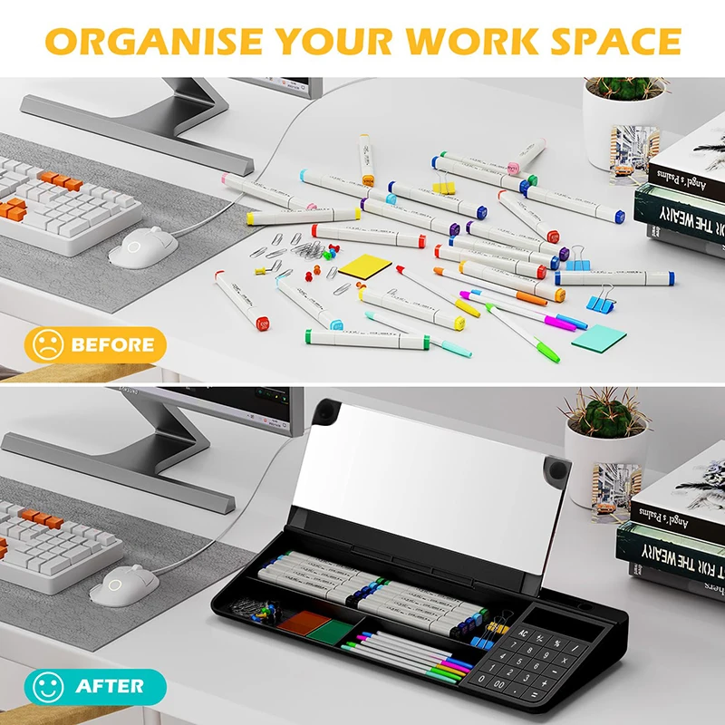 Desk Organizers Tilted Computer Keyboard Stand Dry Earse Board Desktop ...