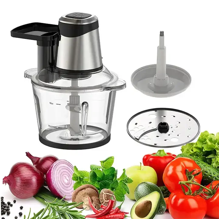 500w Multipurpose Electric Food Processor With 4 Blade Glass Bowl For ...