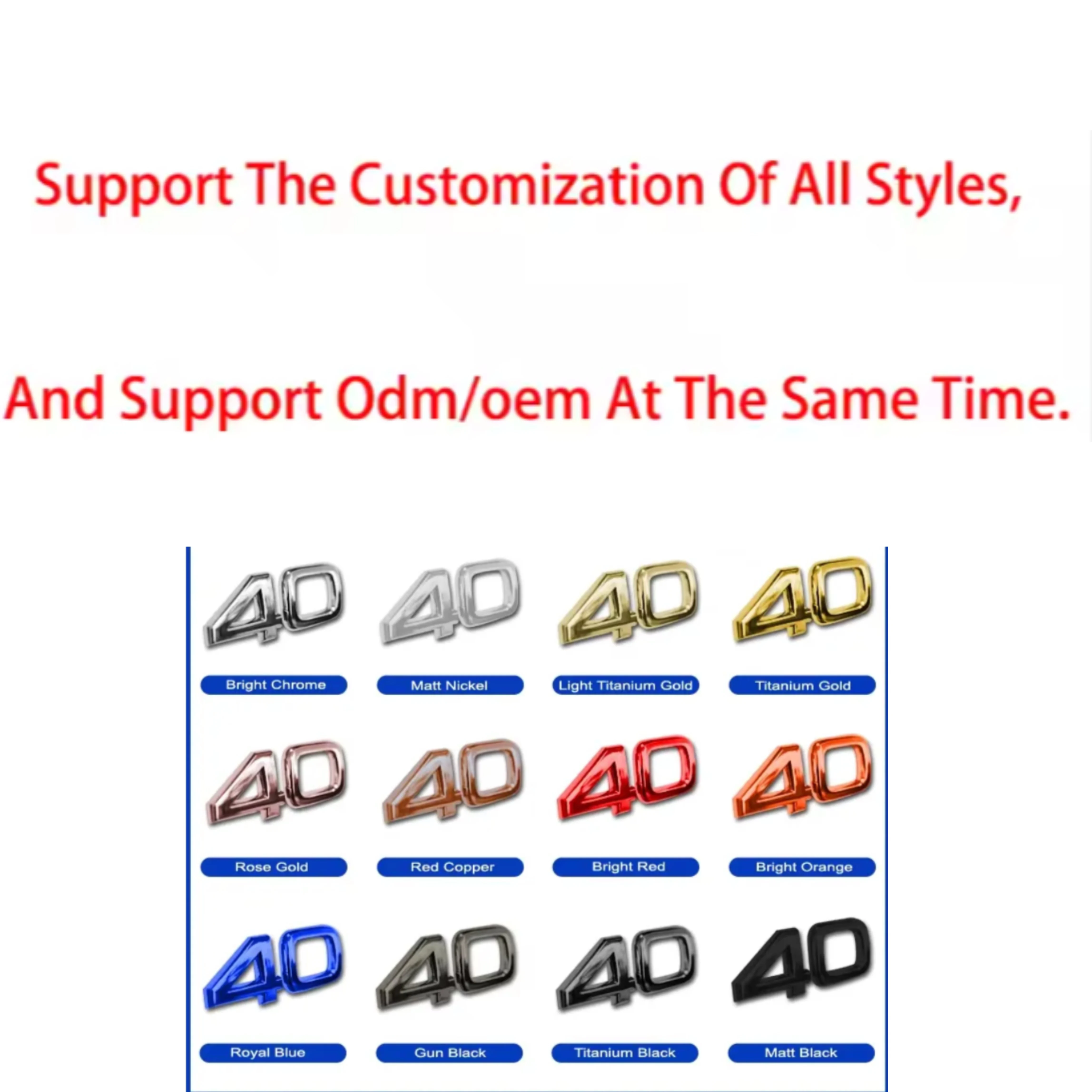 Customizable ABS Chrome Plated Car Emblem Personalized Adhesive Logo ...