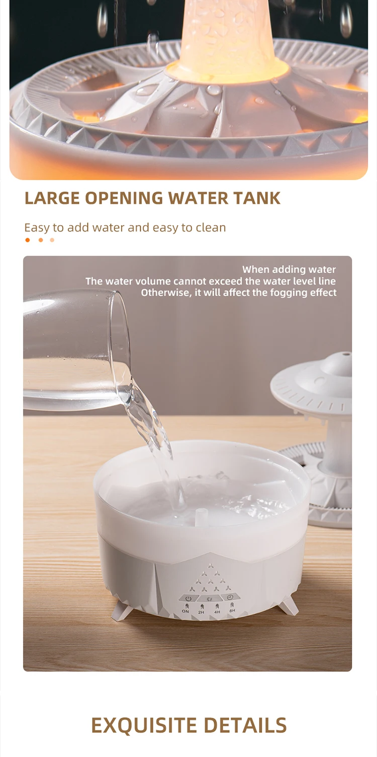 Newest 350ml Rain Cloud Aroma Diffuser Humidifier Portable Night Light ...