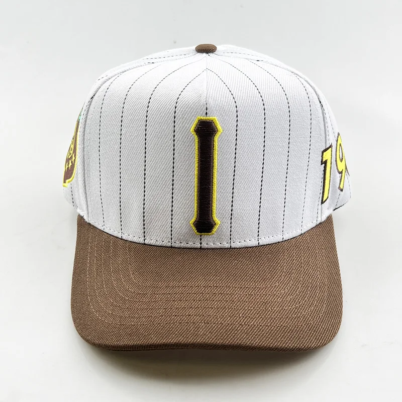 Men's Custom 5-Panel Sports Baseball Cap with 3D Embroidery