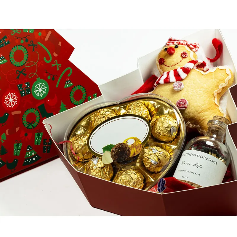 Custom Printed Green Christmas Tree Shaped Gift Packaging Box For Your ...