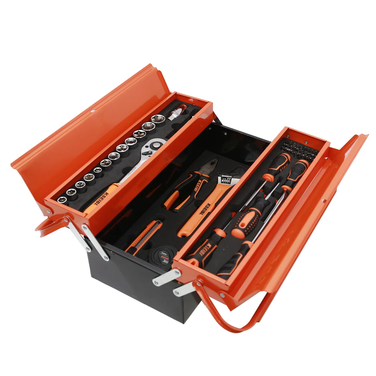 Kseibi Hand Tool Box With 3 Drawer And 62pcs Of Heavy Duty Tools Set ...