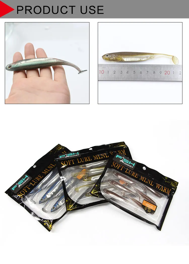 Selco Artificial Pvc Rubber Bass Lure Paddle Tail Shad Fish Lure ...