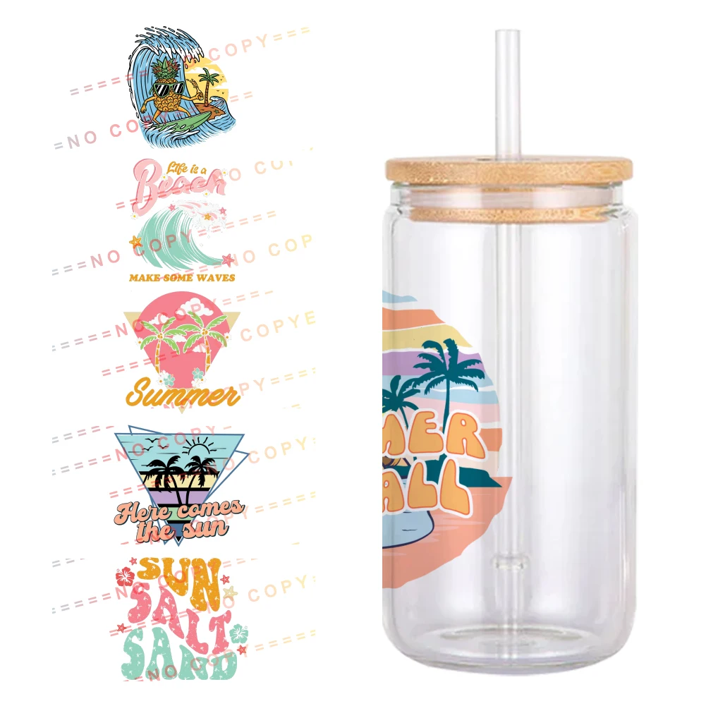 11cm Small Size Cup Stickers Pattern Uv Dtf Stickers Waterproof Cup ...