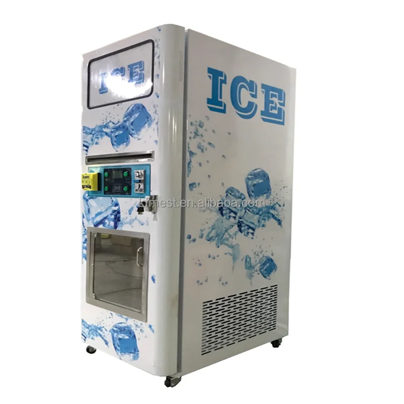 140-450kg Cube Ice Vending Machine With Auto Supply Water Make Ice Pack ...