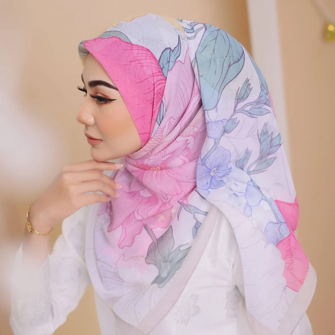 Wholesale Soft Premium Cotton Voile Bawal Muslim Hijab