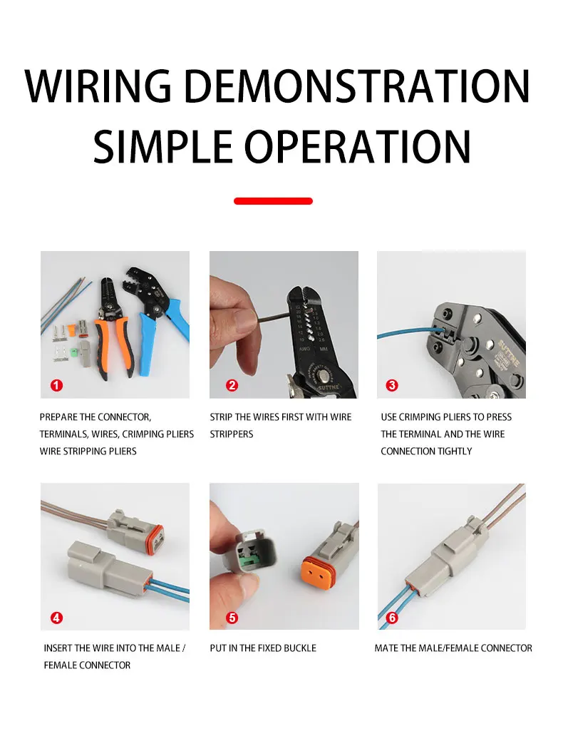 6 Pin Auto Car Male Waterproof Terminal Electrical Housing Connector ...