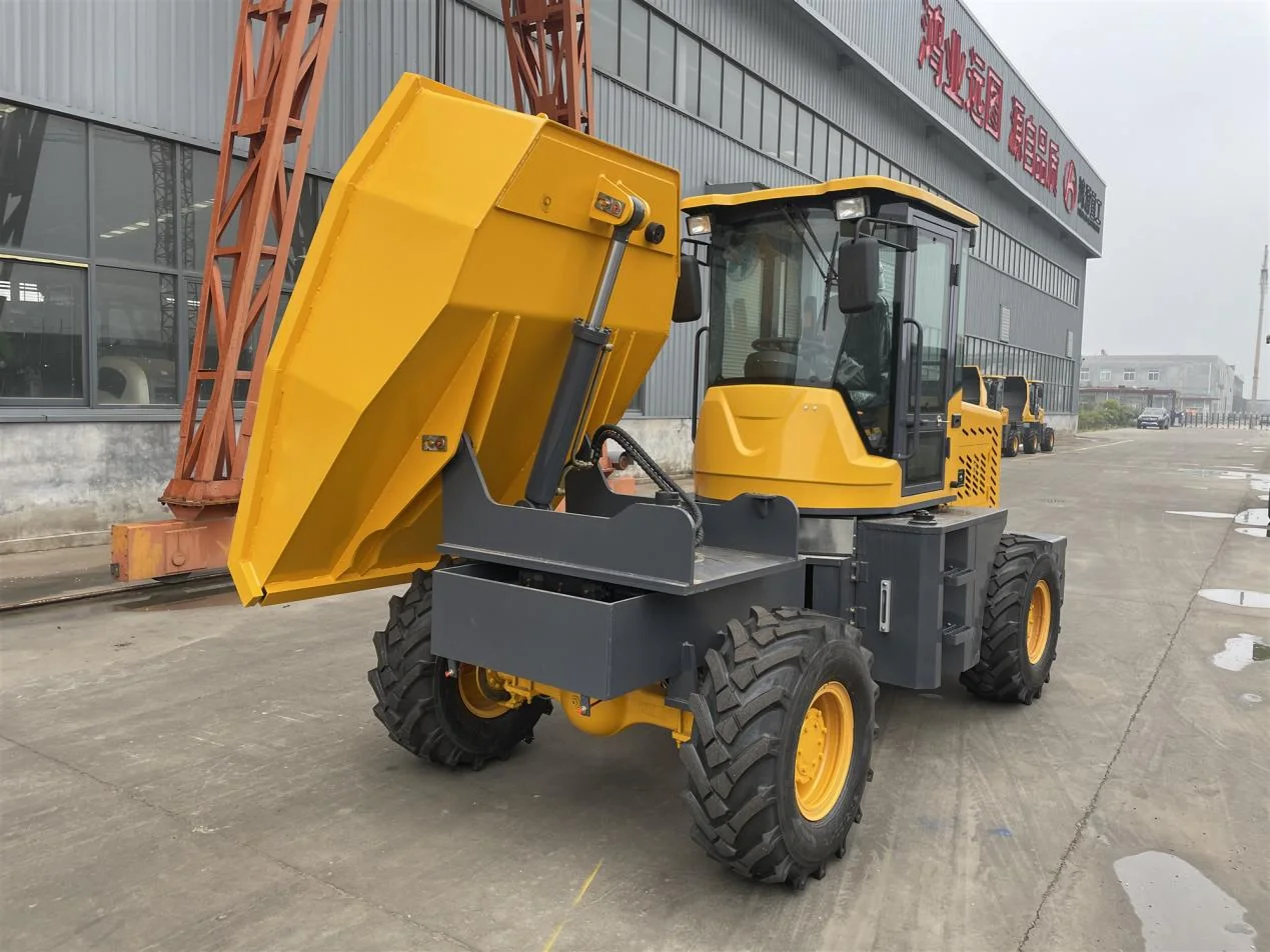 4-wheel Rotary Hopper Dumper Tipper Loading 4ton Bucket Site Dumper ...
