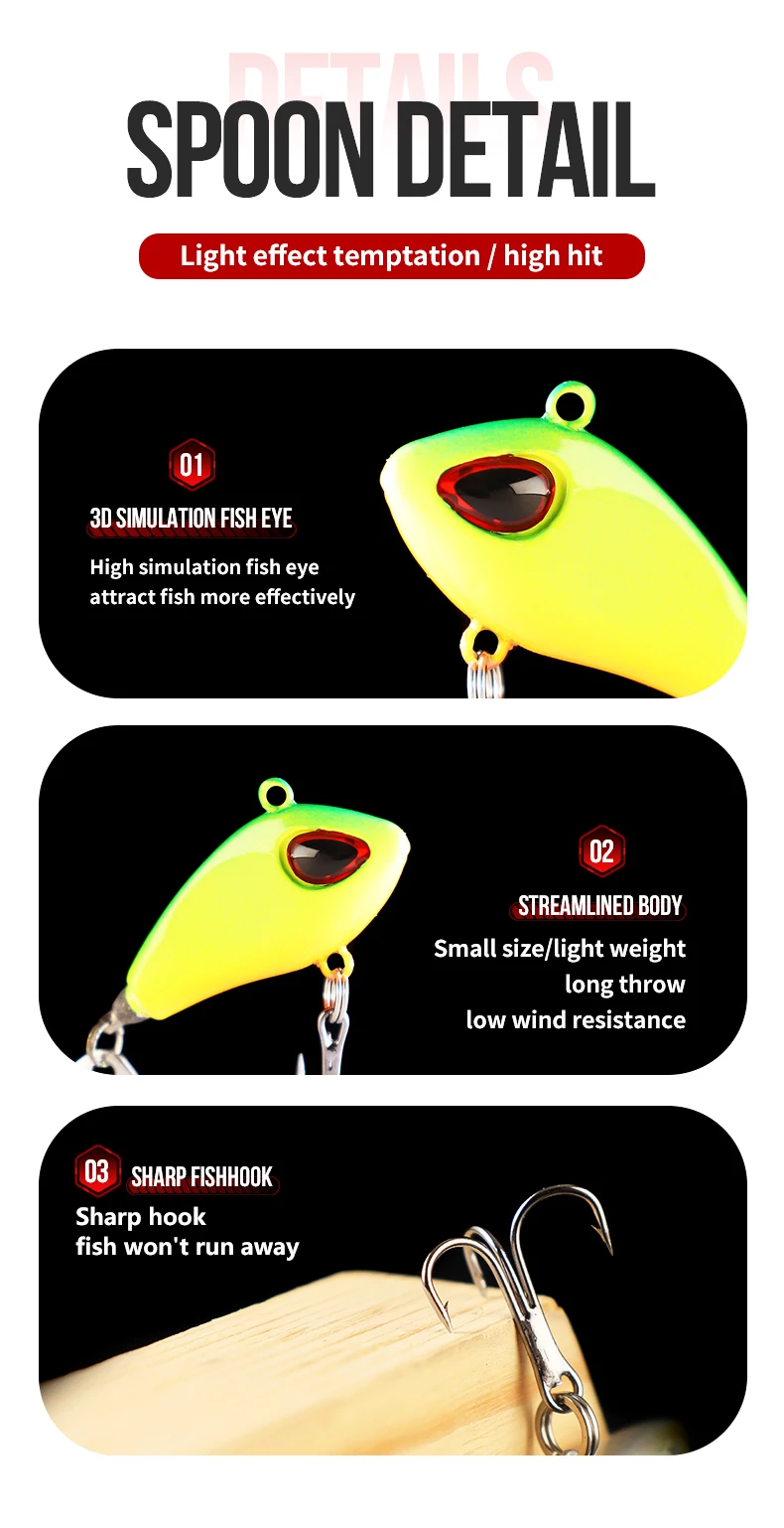 6g/10g/16g/24g Fishing VIB Artificial Metal Spinner Hard Bait Spoon Lure| Alibaba.com