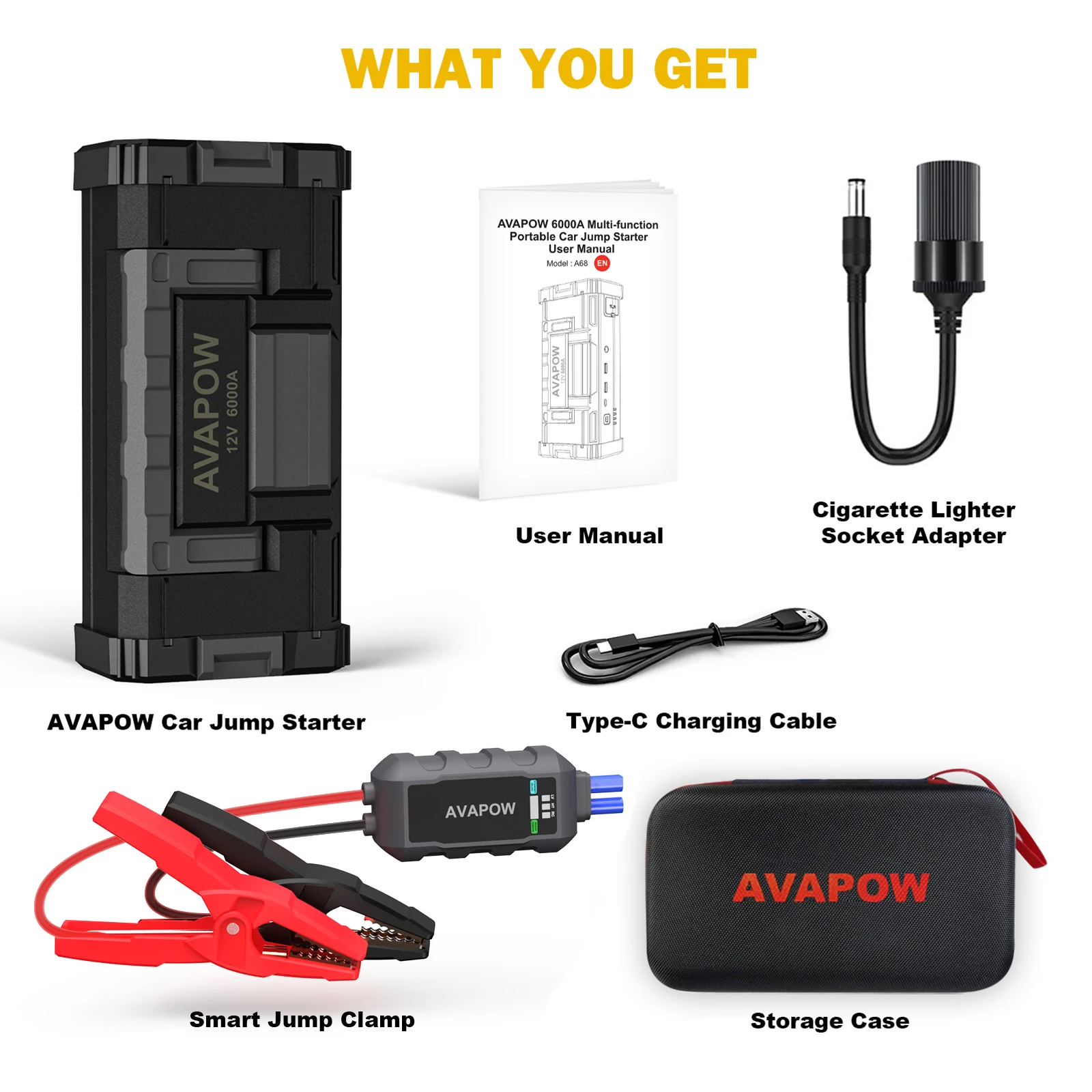 Avapow T8 Max Powerful Car Booster All 12v Car Jump Starter - Buy Power ...