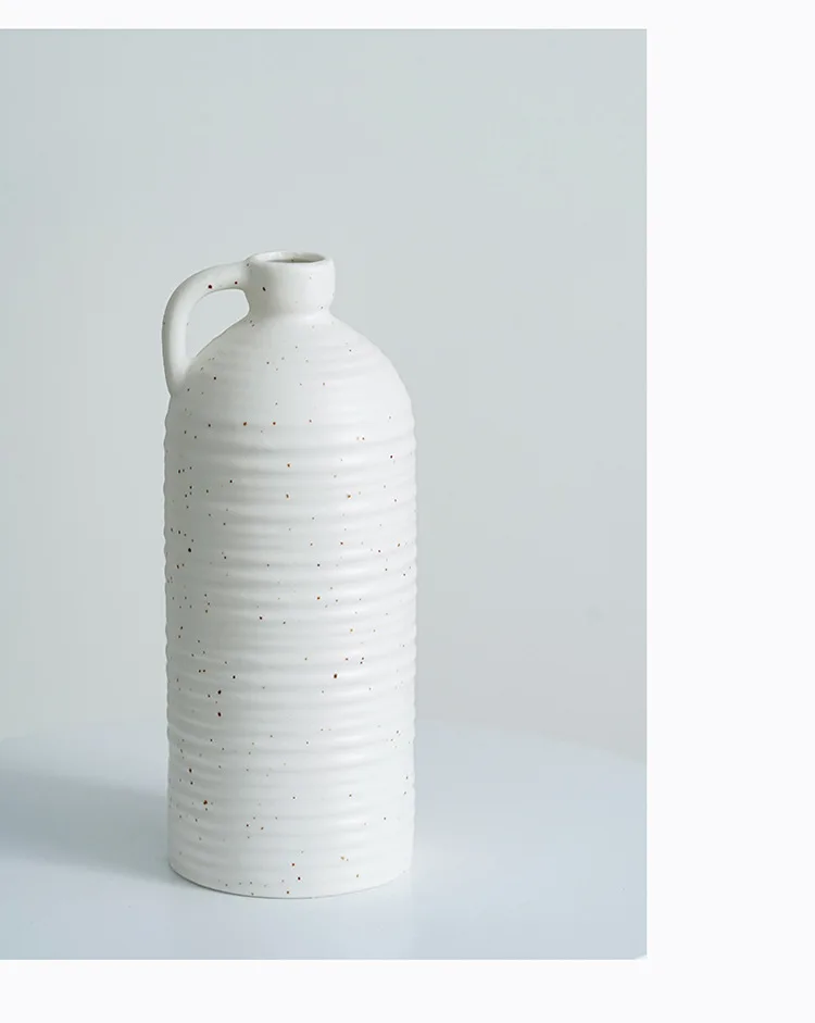 Creative White Ceramic Vase Country European Style Dried Flower Vase ...