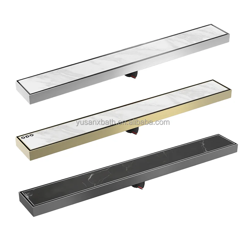 Modern Style Concealed Linear Shower Floor Drain Inset Tile Invisible ...