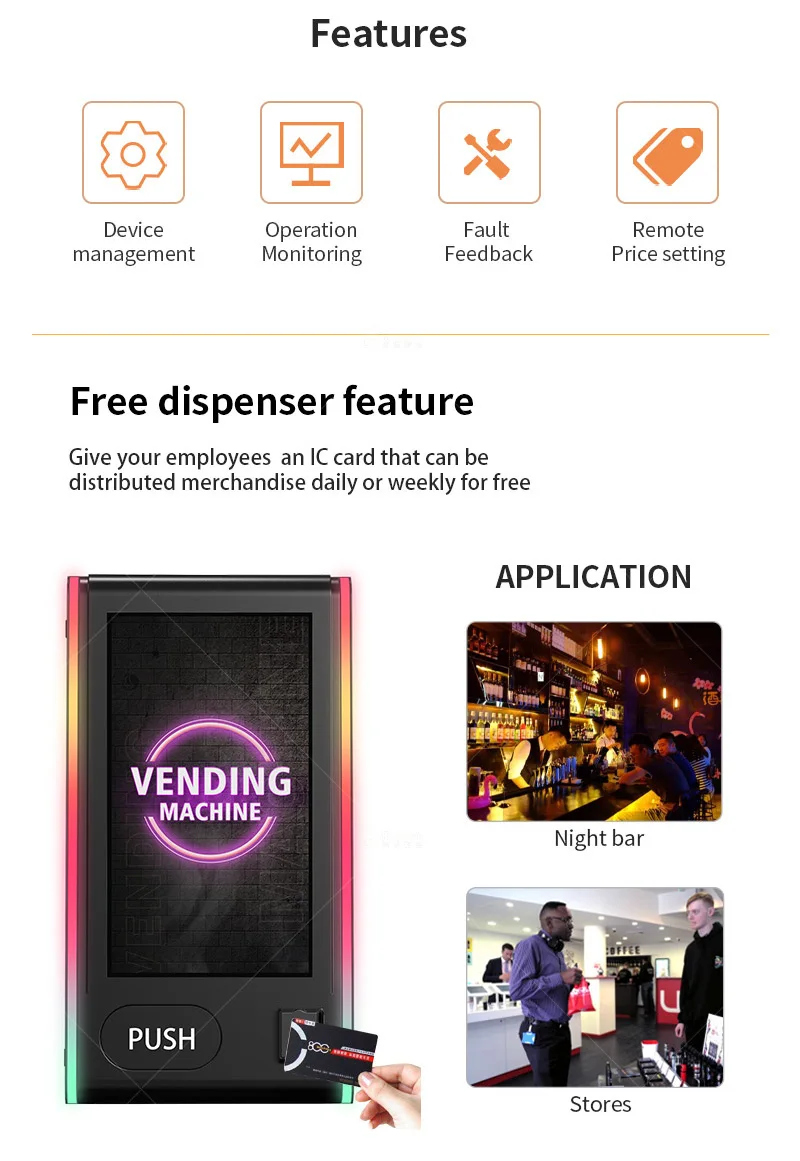 Id Reader Vending Machine Smart Vending Machine Touch Screen Small ...