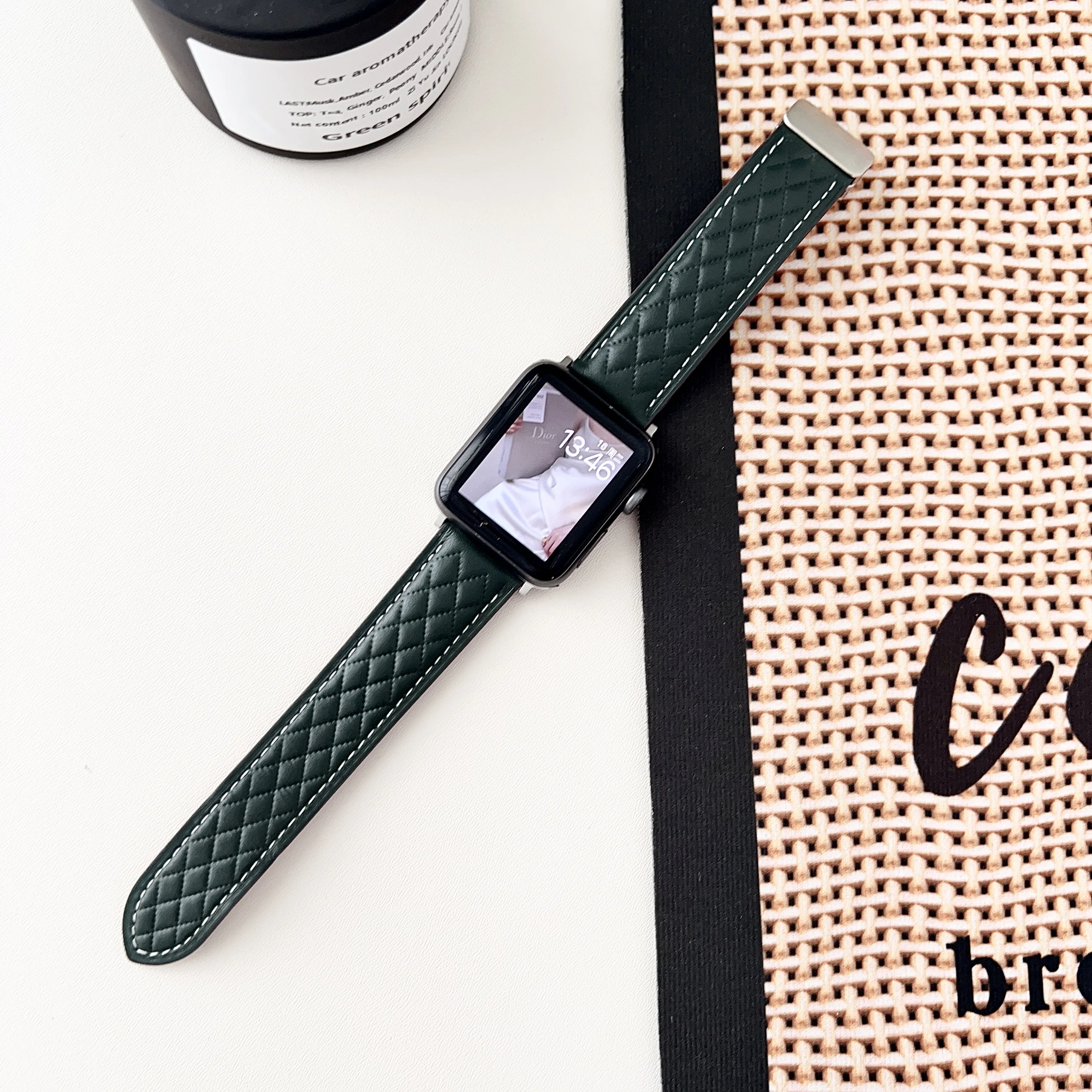 Luxury Designer Diamond Texture Strap for Apple Watch