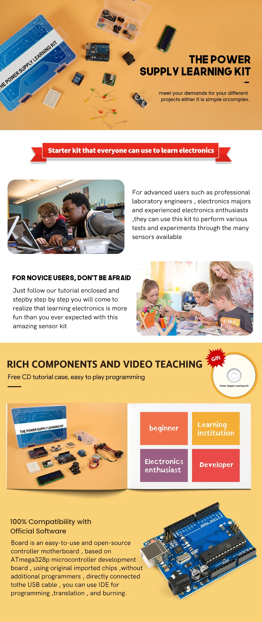 Robotlinking Learning Kit - Arduino Starter Pack for Students