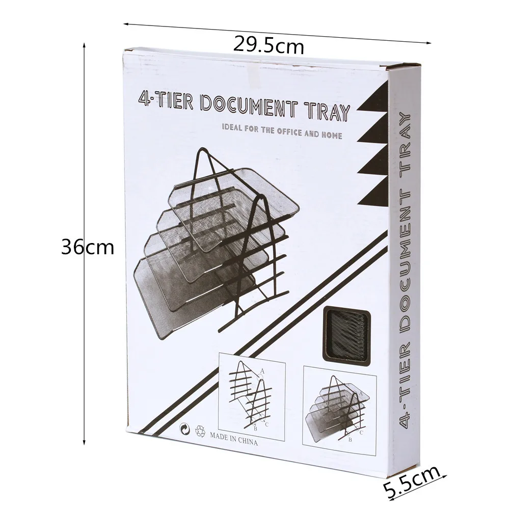 3 Tier Metal Wire Document Trays - Efficient Desk Organizers