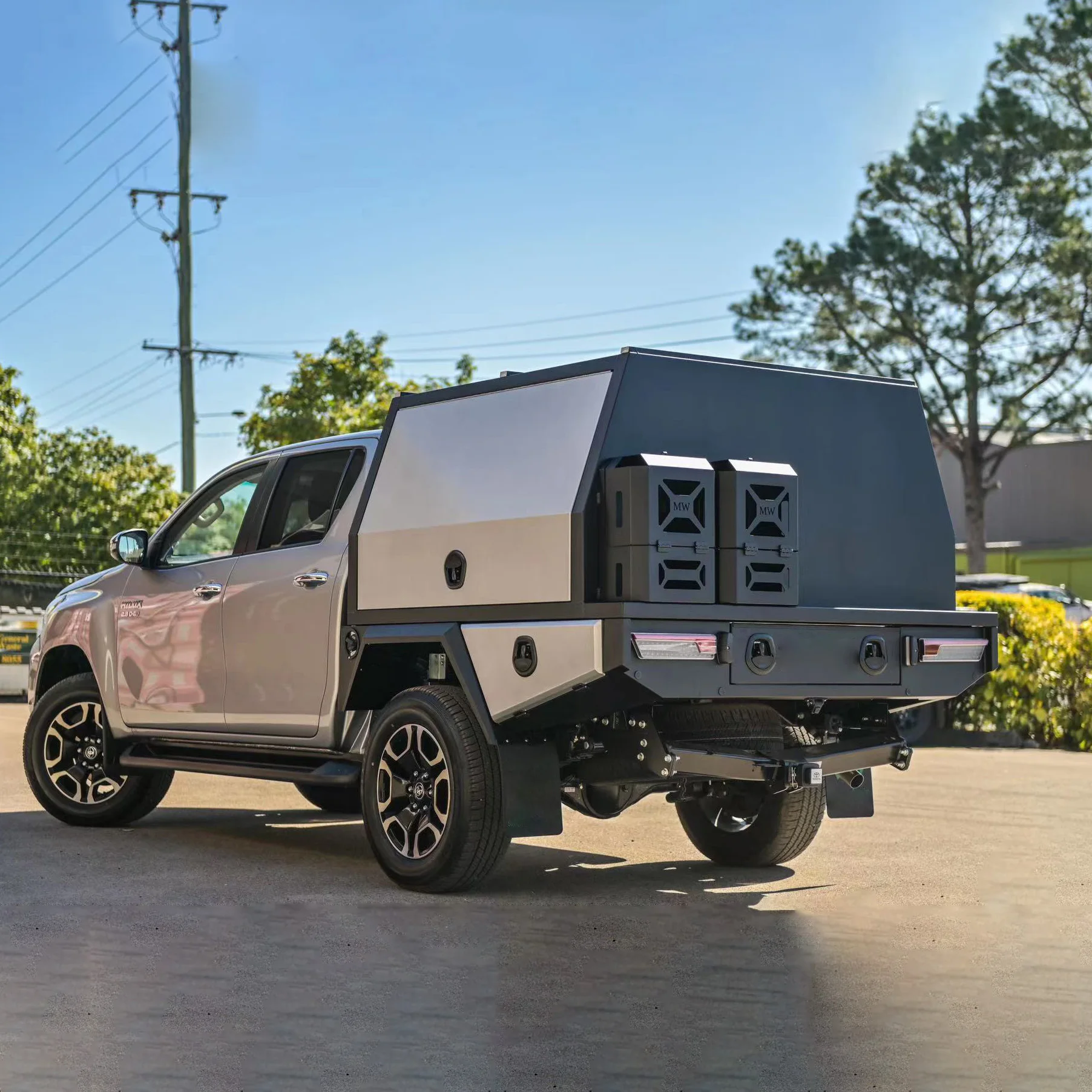 Single Dual Premium Truck Chassis Mounted Canopy Roof Aluminum Larger ...