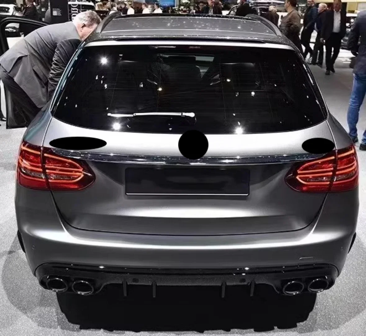 Front Rear Bumper Grill Mask Assembly For Mercedes-benz C-class W205 ...