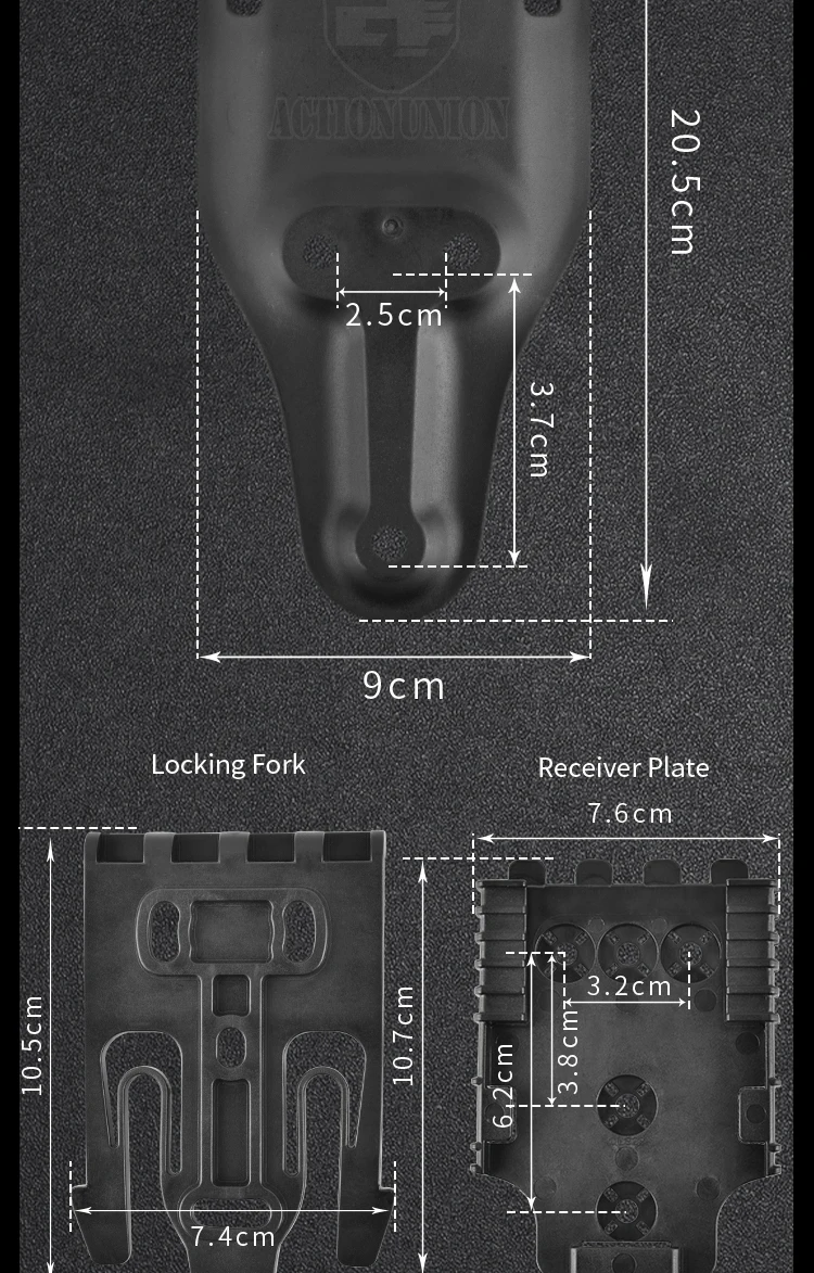 QLS Quick Locking System Kit Fork Receiver Plate UBL Mid Rid Belt Loop ...