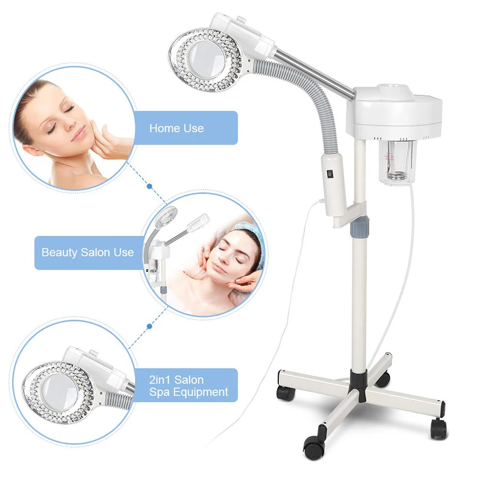 22 Professional 2 In 1 Hot Facial Deep Cleaning Face Steamer With 5x ...