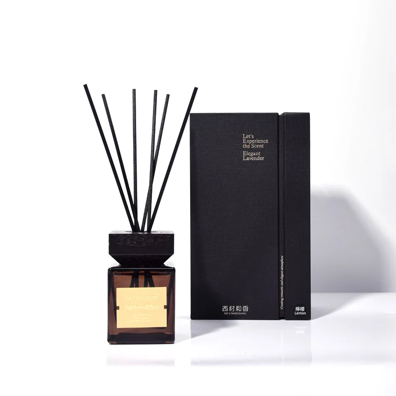 Luxury Black Aromatherapy Reed Diffuser - Lavender Gift Set