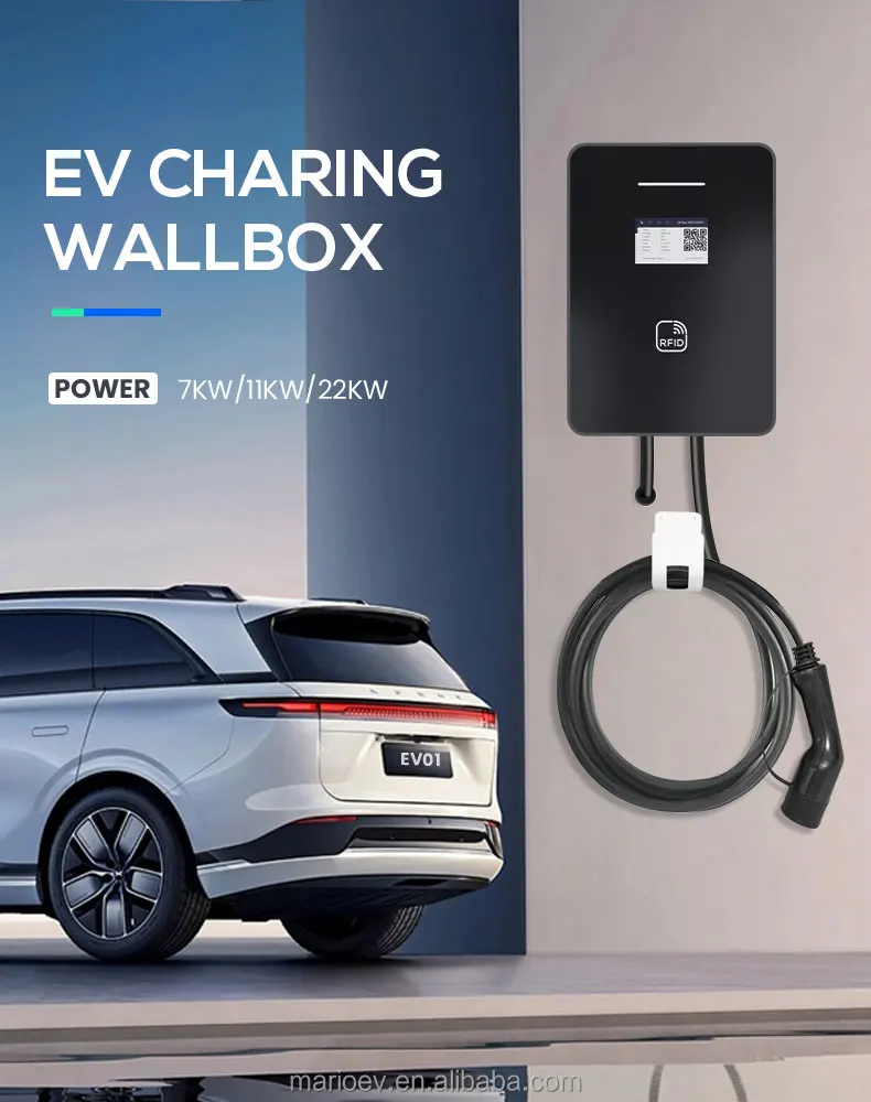 Commercial Using 22kw Wholesale Small Wall Mounted Type Two Ev Charger Charging Station - Buy ...