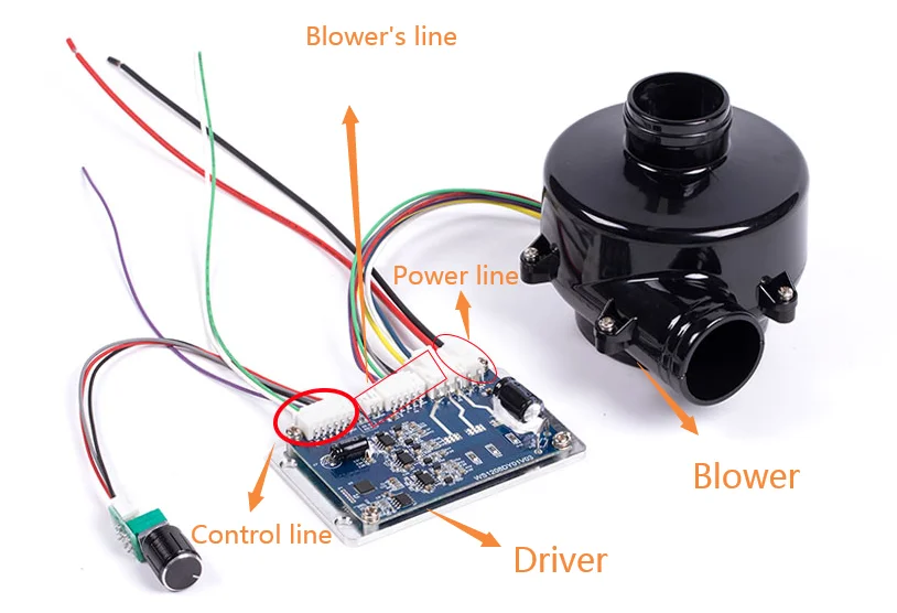24VDC DC Blower with PWM Speed Control for Industrial Use