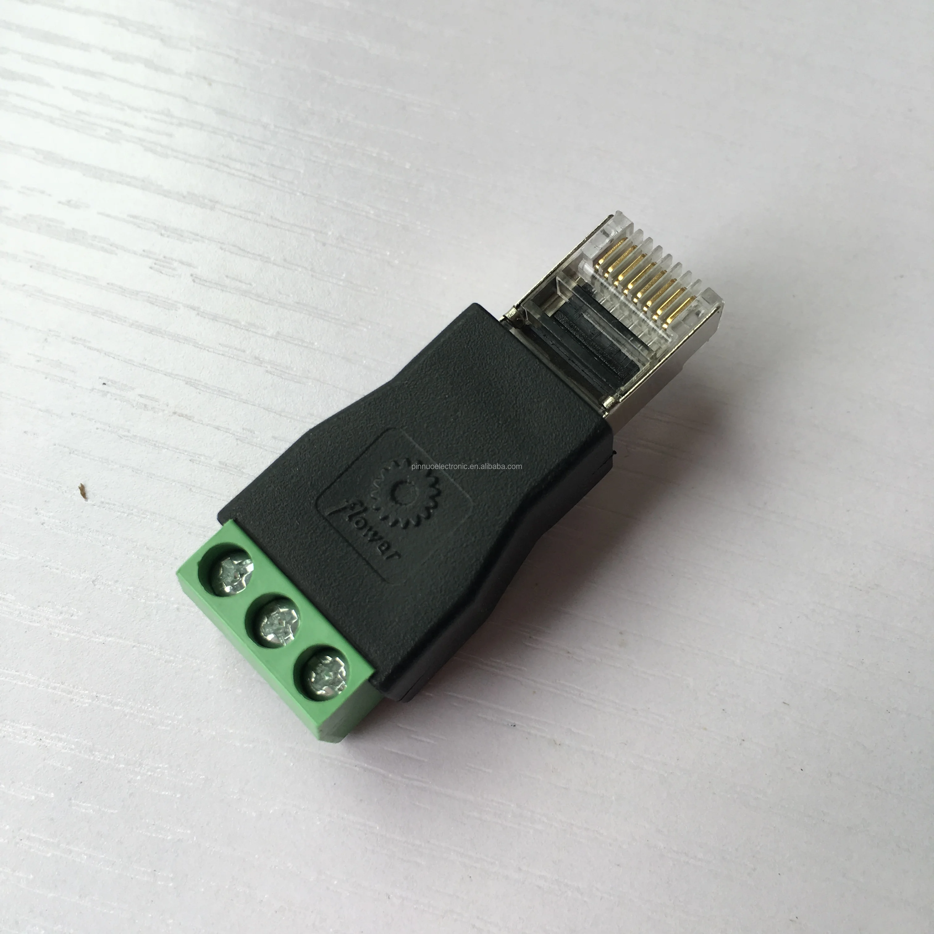 Rj45 Male To Rs485 & 3 Pin Screw Terminal Adapter Converter - Oem