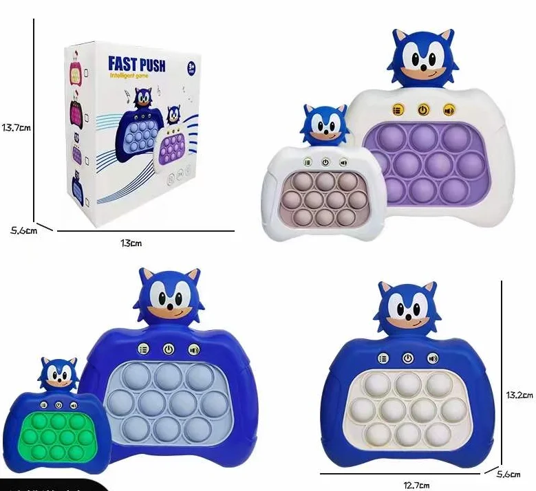 Whack A Mole Electronic Light Up Handheld Sonic Quick Push Game Sonic ...