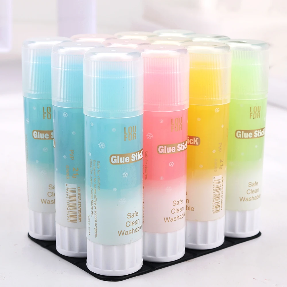 Fruit Smell Glue Stick Translucent Glitter 8g Solid Glue Stick Stick ...