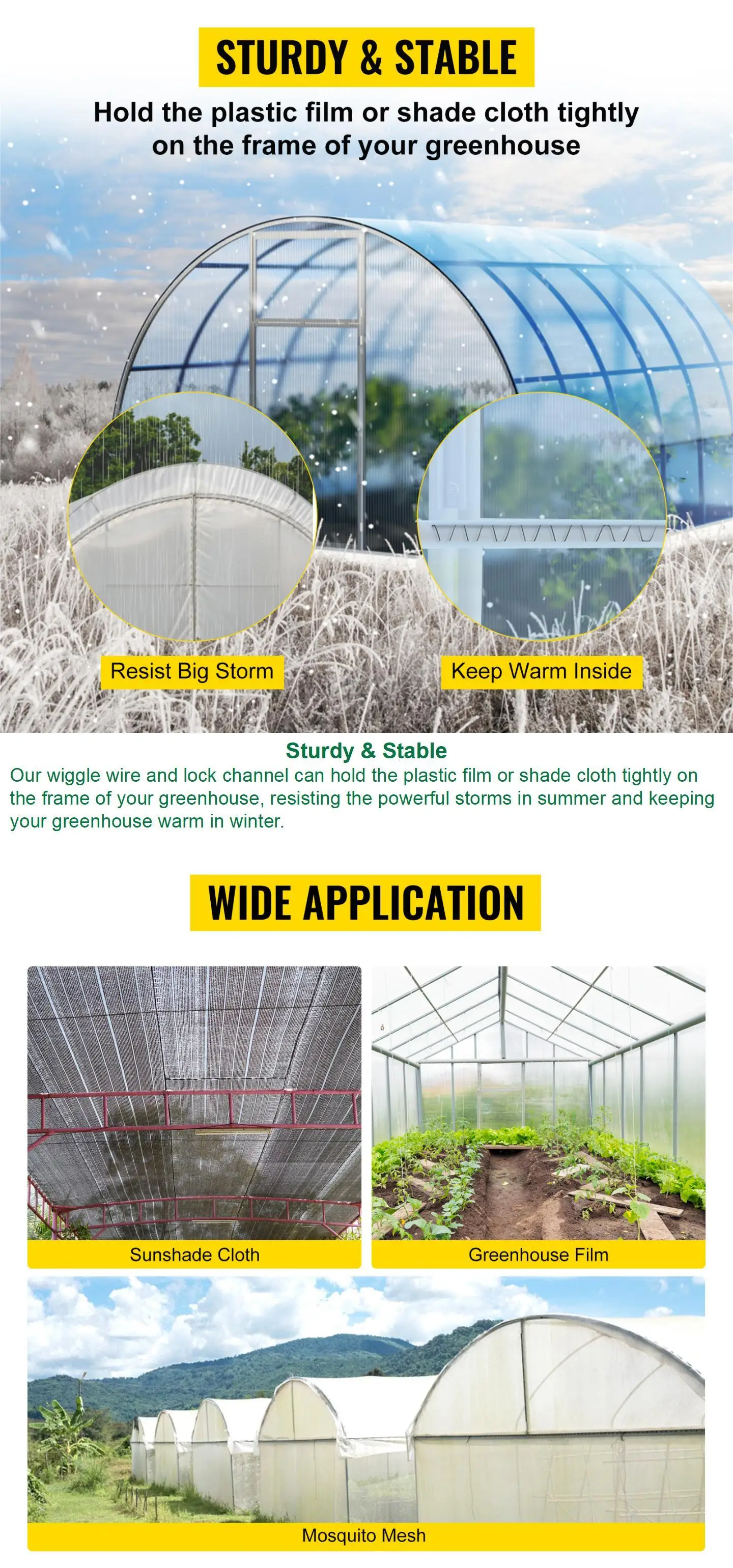 Greenhouse Film Lock Channel Wiggle Wire Green House Lock Channel ...