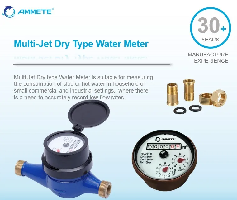 DN15 R160 Class C Plastic Multijet Water Meter - Ammete