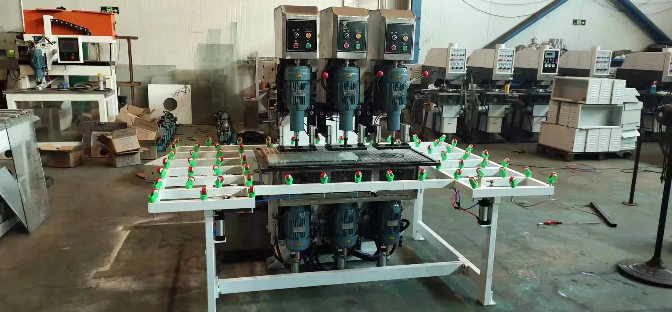 State-of-the-Art Automatic Horizontal Three-Head Glass Processing ...