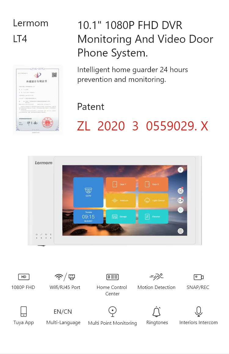 Lermom LT4 Video Intercom System - Secure Multi-Apartment Buildings Lermom LT4 Video Intercom System - Secure Multi-Apartment Buildings