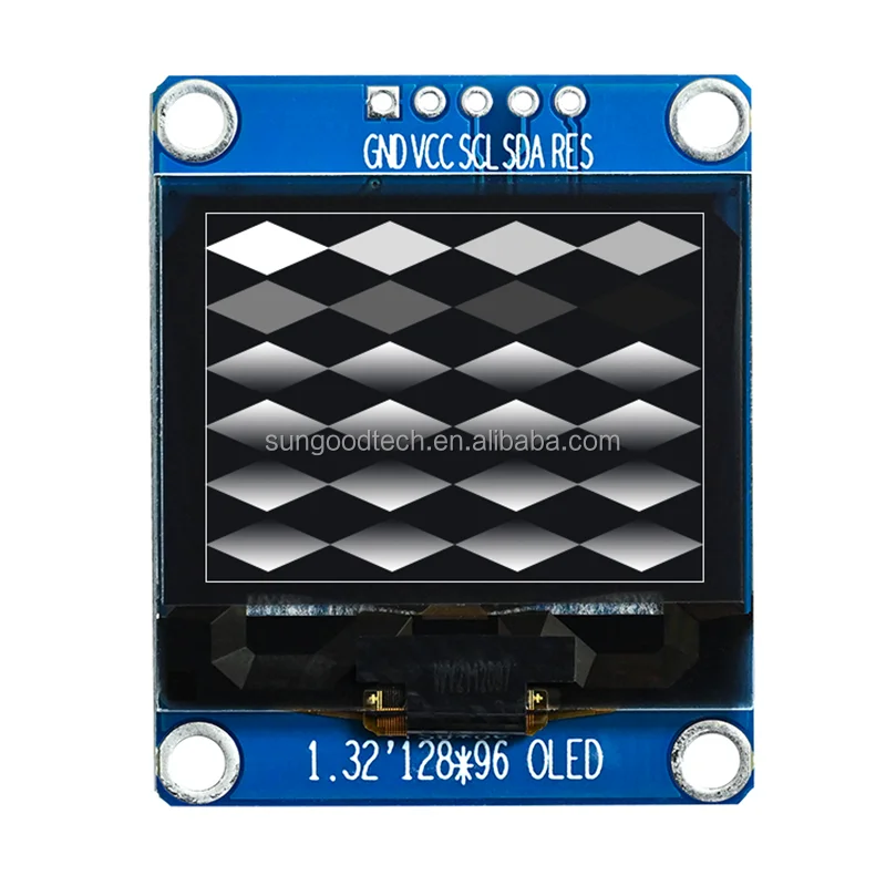 1.32 Inch OLED Display Module 128x96 Resolution Grayscale OLED 1.3 Inch IIC Interface SSD1327 ...