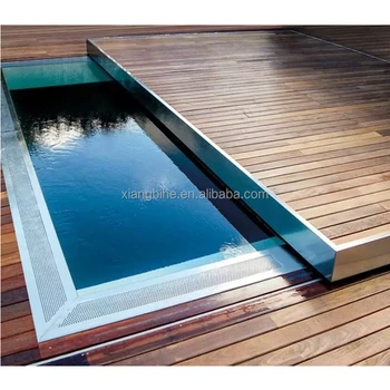 Deck Automated Swimming Pool Covers Bi-fold Rigid Cover Sliding Pool ...