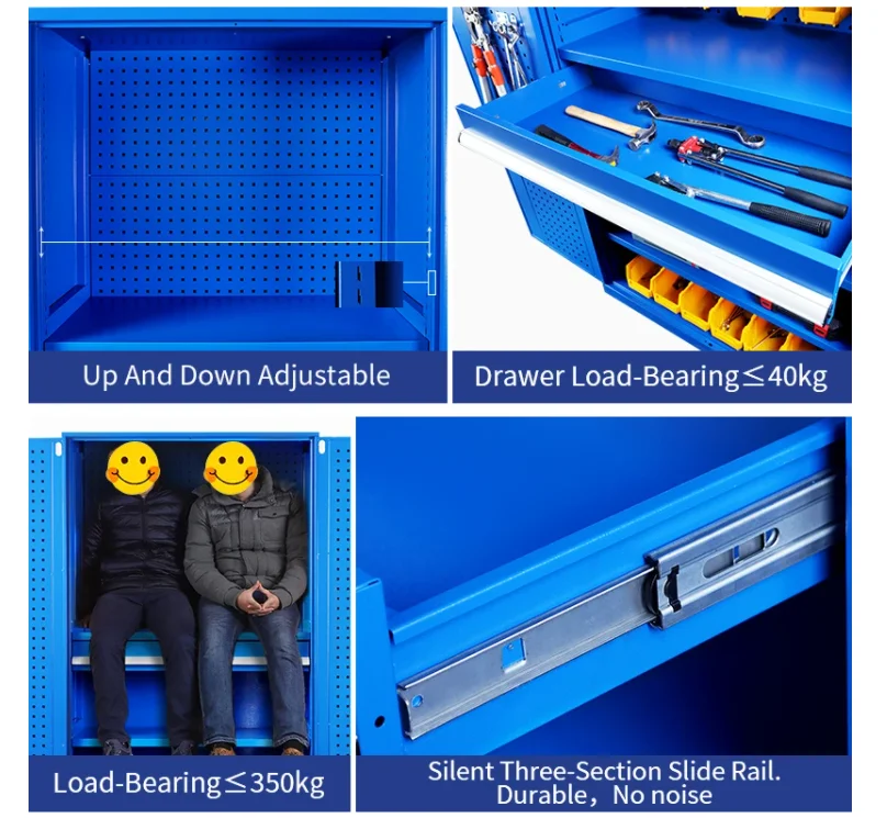 Steel Heavy Duty Tool Cabinet Workshop One Drawer Includes Tool Hanging ...
