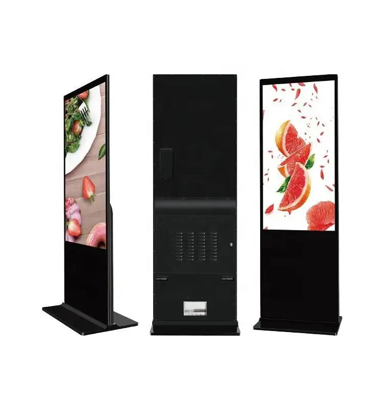 4k Floor Standing Digital Signage 75 86 98 Inch Marketing Advertising ...