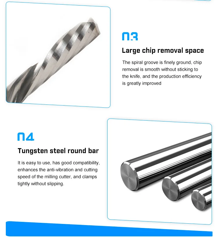 Factory Wholesale Spiral Bits Solid Carbide Single Edged Left Helical ...