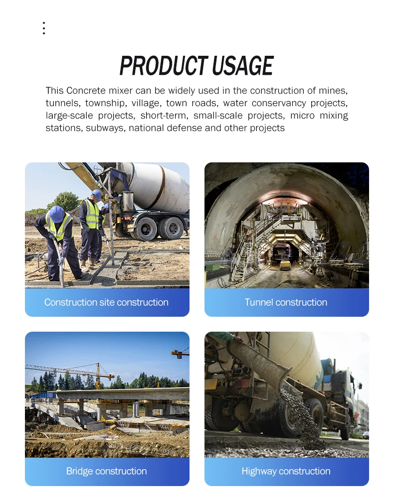 Concrete Mixer Truck - 2m3 Agitating Lorry - Easy Maintenance