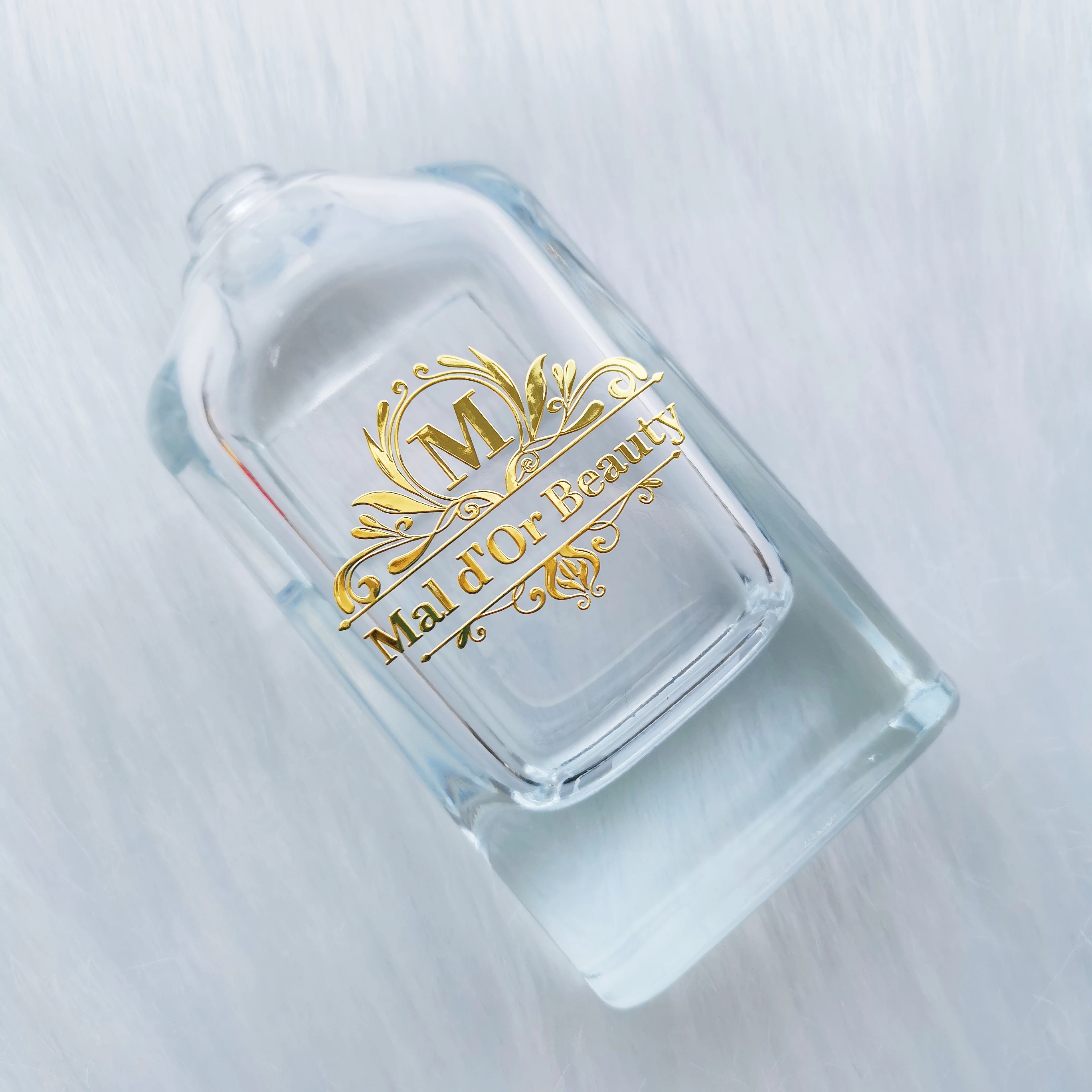 Custom Gold Metal Transfer Logo Sticker Metallic Sticker Perfume 3d ...