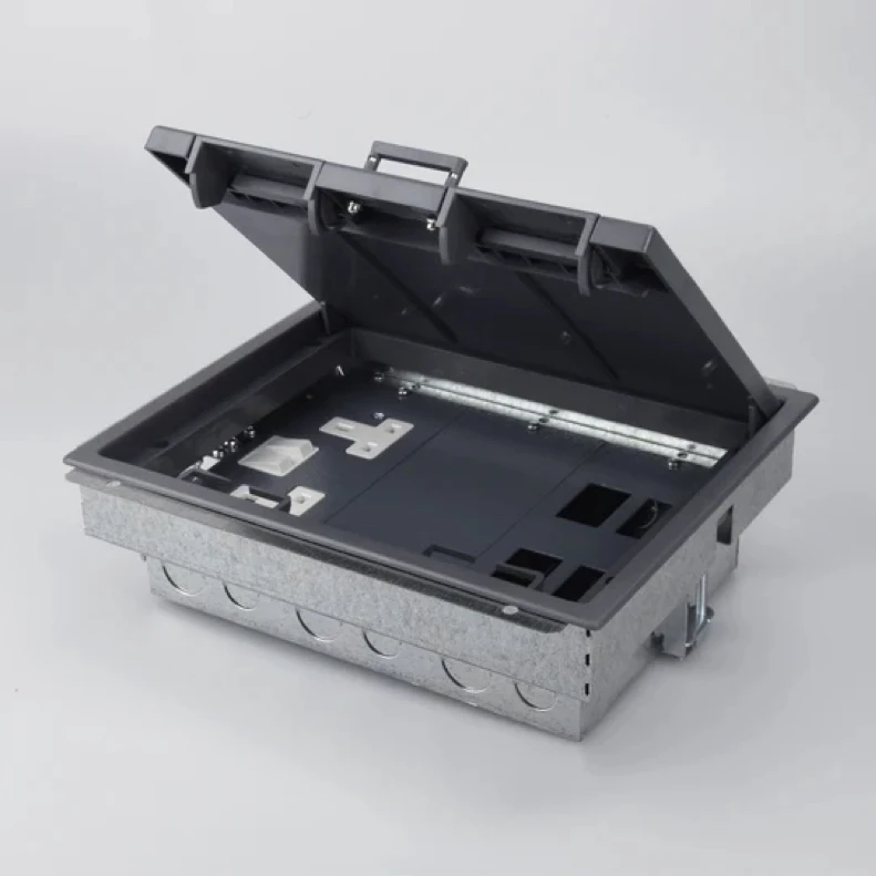 25mm Knockouts Trimless Floor Box with Flexible Sockets Galvanized ...