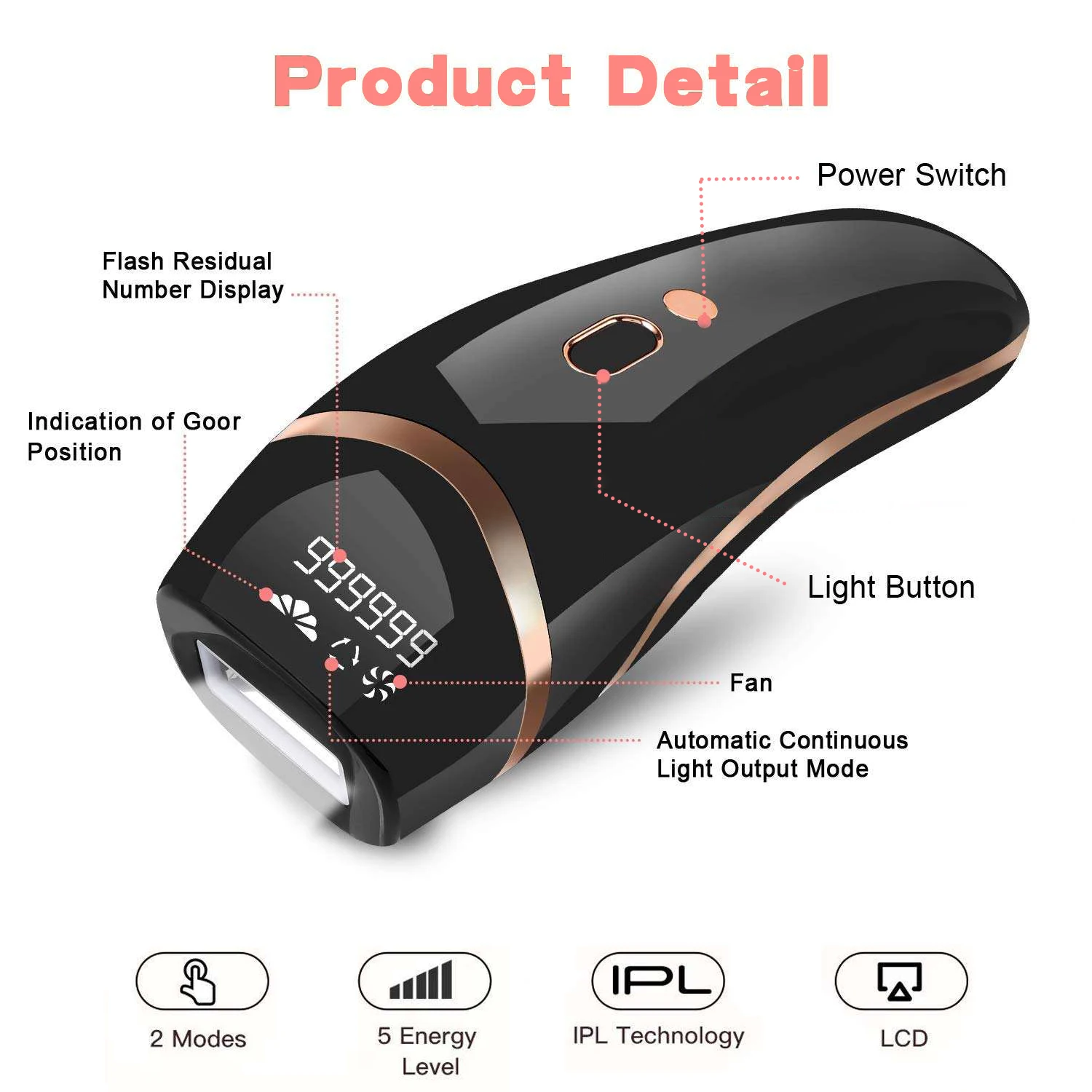 Portable Body Facial Ice Cool Painless Permanent Laser Hair Removal ...