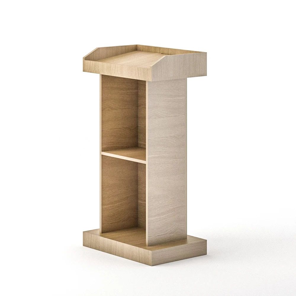 Modern Wood Lectern Podium Stand - Customizable Furniture
