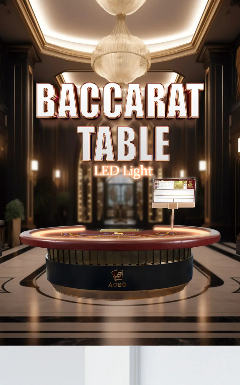 New Design Professional Baccarat Poker Table With Marble Edge ...