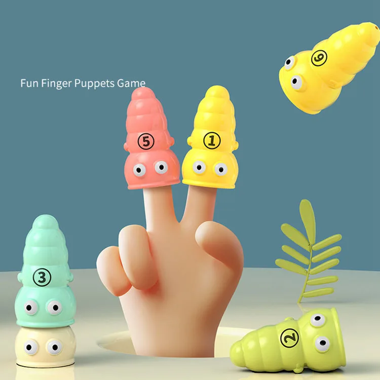 New Design Plastic Toy Finger Puppets Number Pairing Bag Puzzle Game ...
