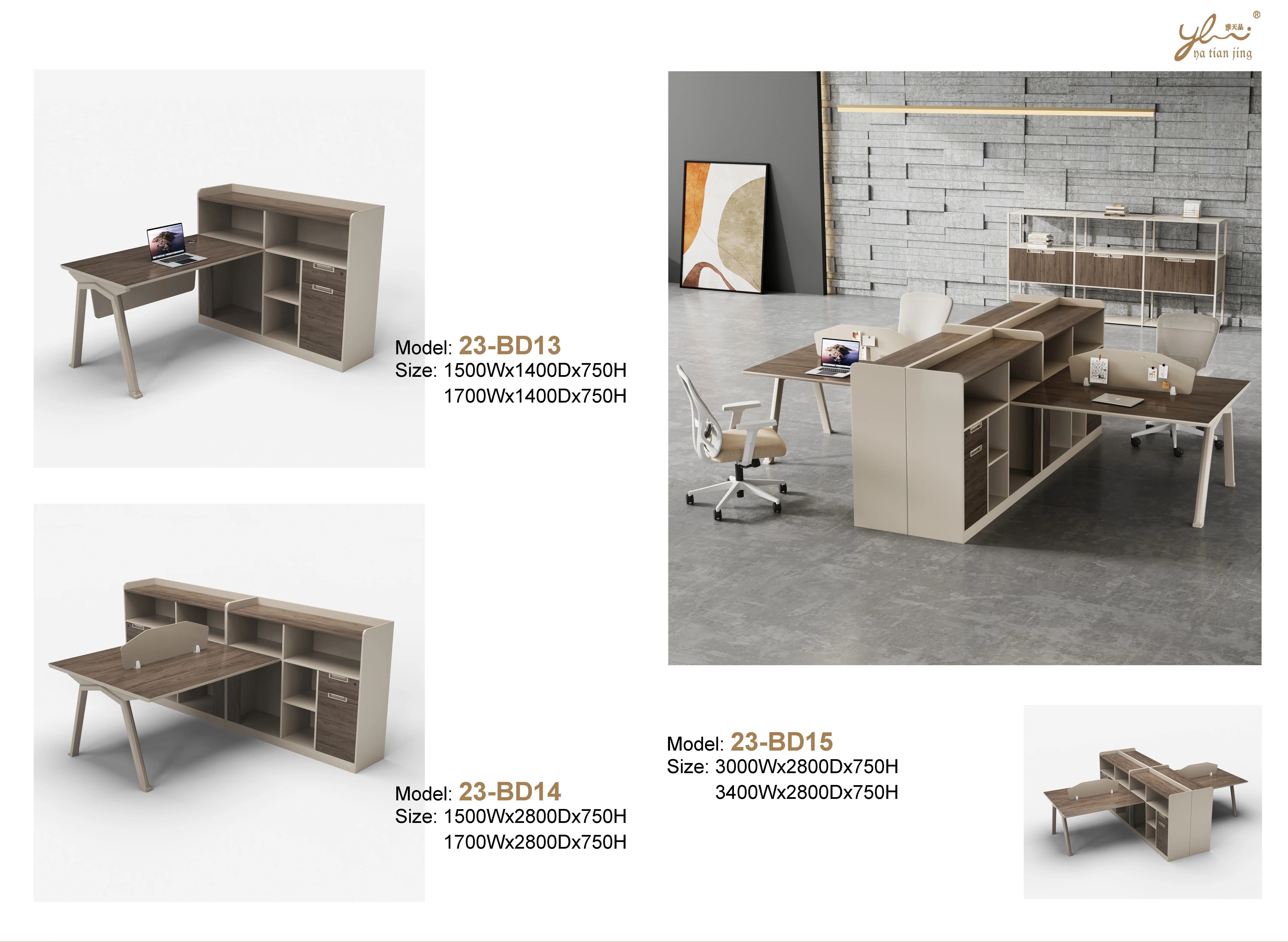 Office Workstation Modular Execut Table With Drawer Workstation Desk ...