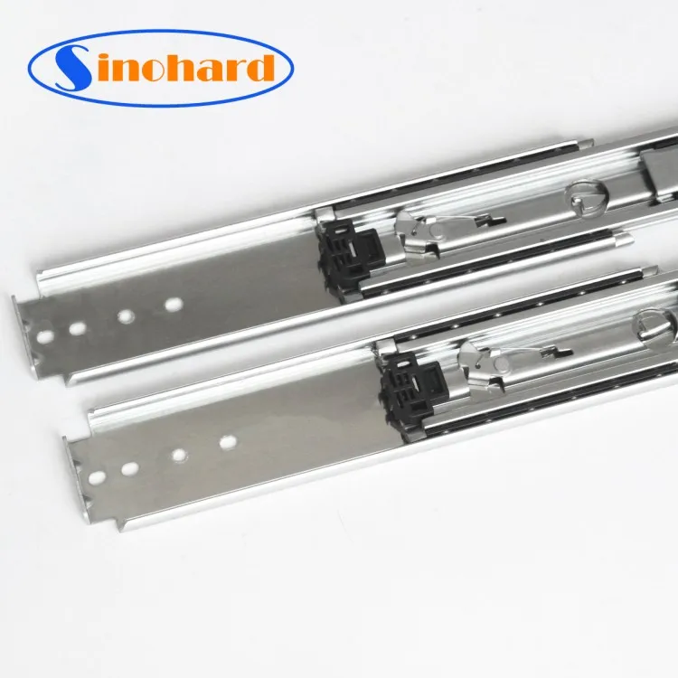 Cold-rolled Steel Heavy Duty Drawer Slide with Lock Telescopic Slide